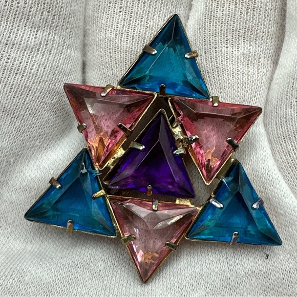 Jewelry | Vintage Amazing Threecolor Brooch 667 | Poshmark